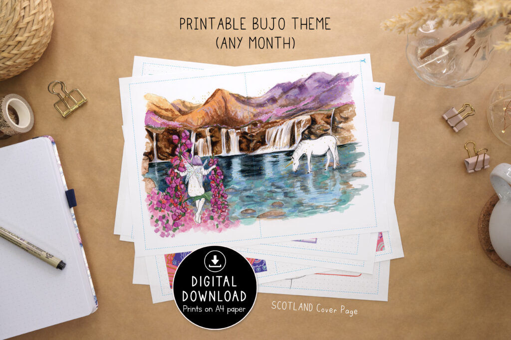 Ireland Bullet Journal Blank Theme / Printable for Journal or Planner ...